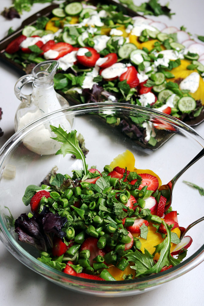 15 Minute Rainbow Spring Salad | Get Cultured Kitchen